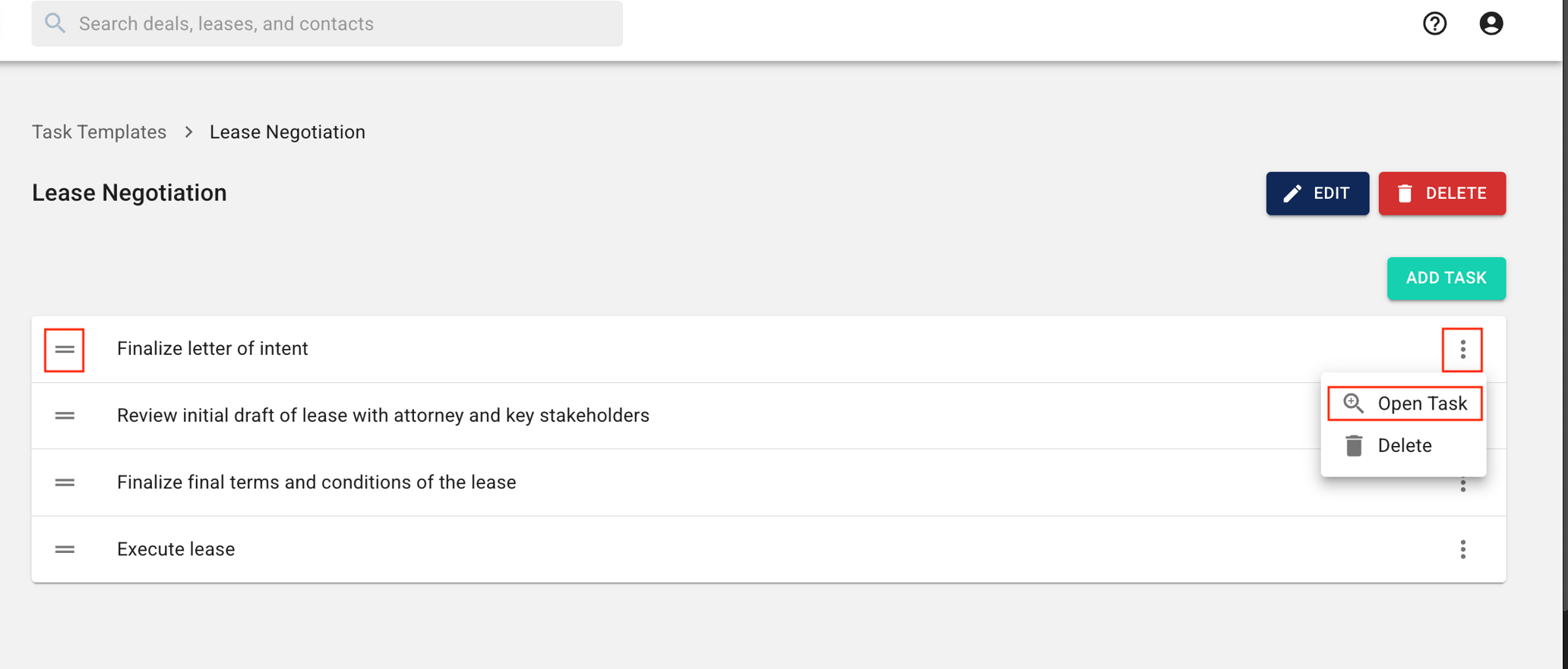 How to Use Task Templates in Lease Admin