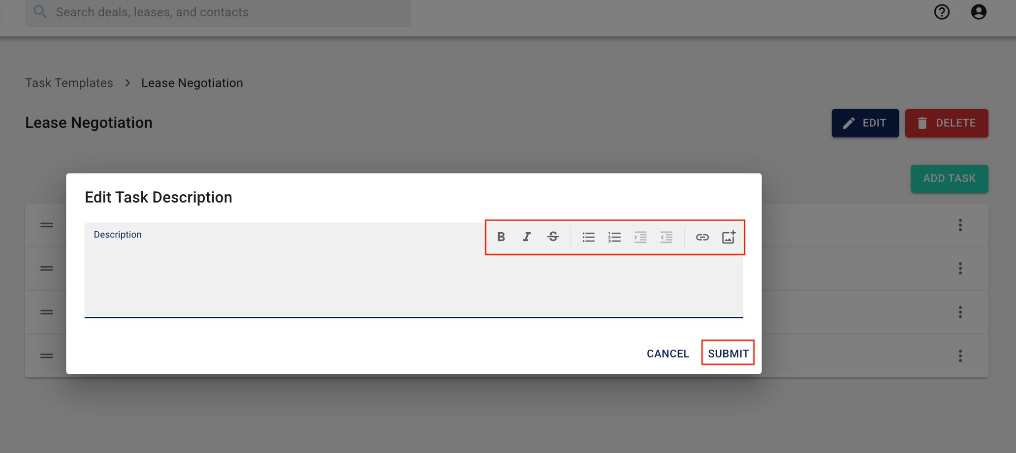How to Use Task Templates in Lease Admin