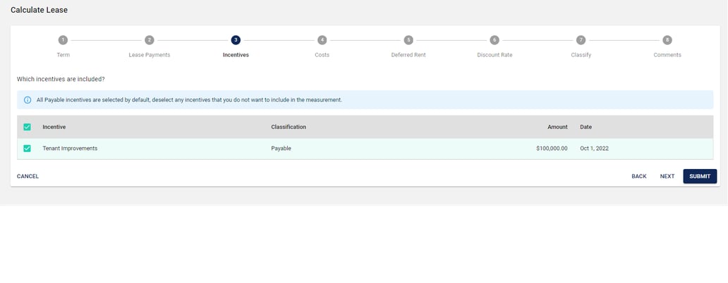 How do I input Lease Incentives into Occupier's Accounting Module?
